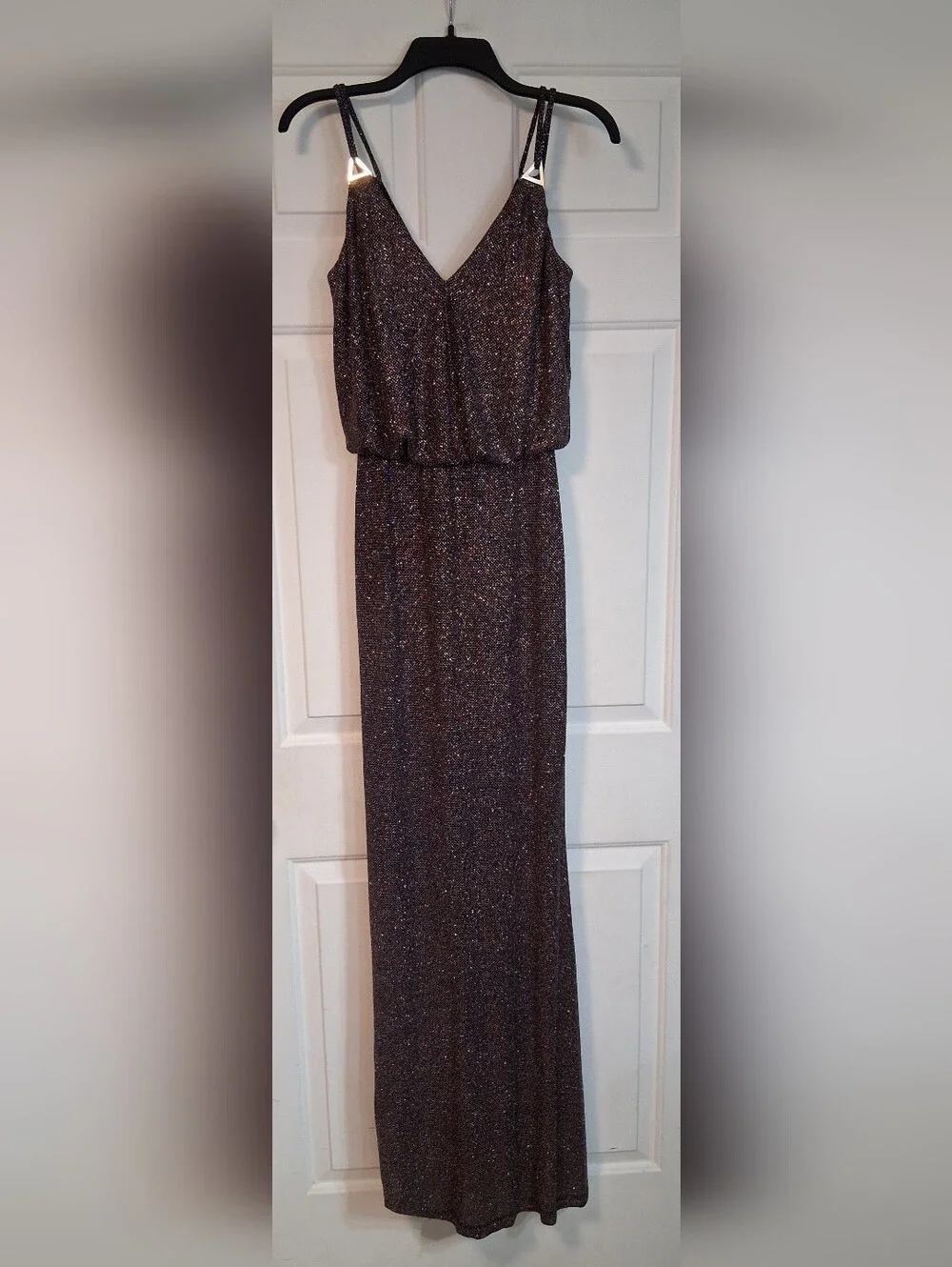 Calvin Klein | Dresses | Calvin Klein Black Sparkle Maxi Dress Party ...